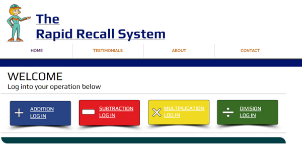Rapid Recall System Online - Individual Family Use – Brain Sprints